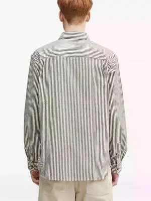 A.p.c. Malo Striped Long-sleeve Shirt - Grey