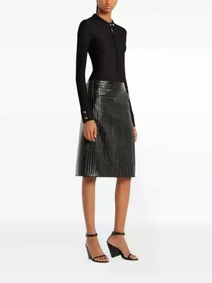 COURREGES Zip-up Long-sleeve Bodysuit - Black
