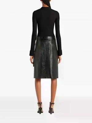 COURREGES Courrèges Zip-Up Long-Sleeve Bodysuit Black