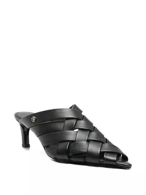 ANINE BING 55mm Eve Woven Leather Mules
