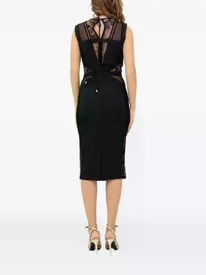 BABYLONE PARIS Lace-insert Midi Dress