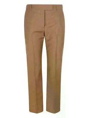 Alexander McQueen Wool Straight Trousers - Neutrals