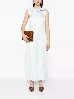 JIL SANDER Ruffled-neck Maxi Dress