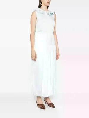 JIL SANDER Ruffled-neck Maxi Dress