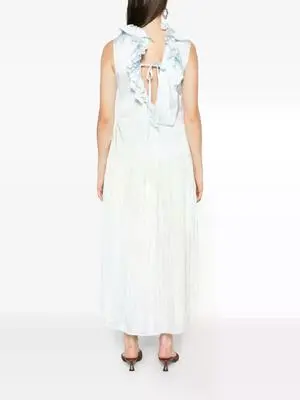 JIL SANDER Ruffled-neck Maxi Dress