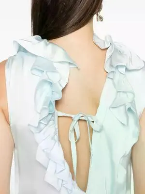 JIL SANDER Ruffled-neck Maxi Dress