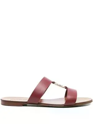 Dolce & Gabbana Leather Logo-plaque Sandals