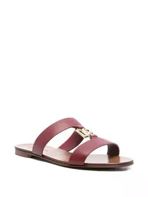 Dolce & Gabbana Leather Logo-plaque Sandals