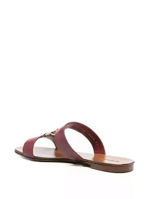 Dolce & Gabbana Leather Logo-plaque Sandals