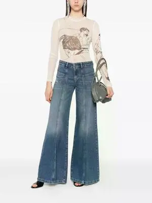 DIESEL® D-akii Panelled Jeans - Blue