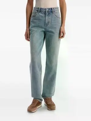 12 STOREEZ High-rise Straight-leg Jeans
