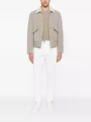 Eleventy Corduroy-collar Wool Jacket