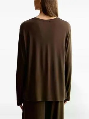 12 STOREEZ Long-sleeve Silk T-shirt