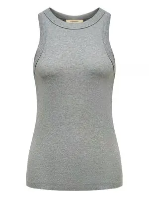 12 STOREEZ High-neck Sleeveless Ribbed Top