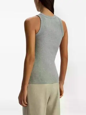 12 STOREEZ High-neck Sleeveless Ribbed Top