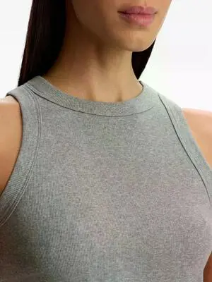 12 STOREEZ High-neck Sleeveless Ribbed Top
