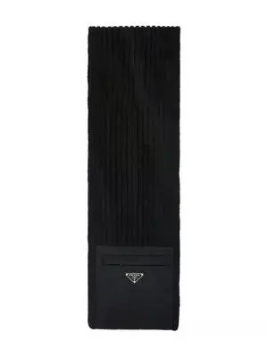 Prada Ribbed Pocket Scarf - Black