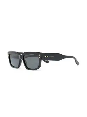 Gucci Rectangle-frame Tinted Sunglasses - Black