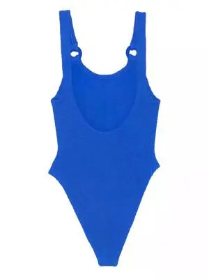Hunza G Domino Hoop-detail Swimsuit - Blue