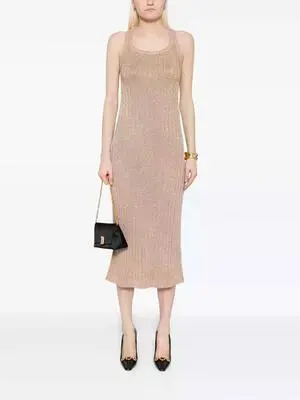 TOM FORD Metallic-threading Midi Dress