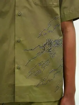 MAHARISHI Dragon-embroidered Short-sleeve Shirt