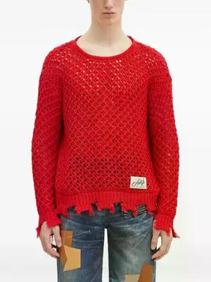 Andersson Bell Open-knit Frayed Sweater