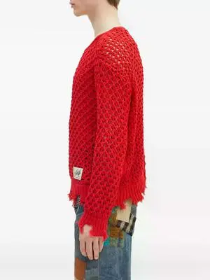 Andersson Bell Open-knit Frayed Sweater