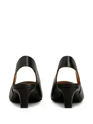 TOD'S Leather Slingback Pumps - Black