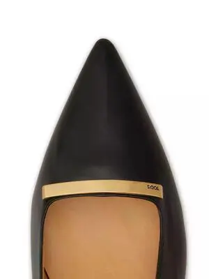 TOD'S Leather Slingback Pumps - Black