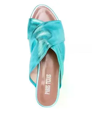 Paris Texas Rose Leather Sandals