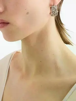 JIL SANDER Zircon-embellished Hoop Earrings