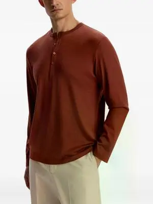 12 STOREEZ Long-sleeve Henley T-shirt