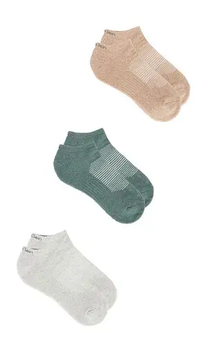 Calvin Klein 3-pack Recycled No Show Socks - Beige Assorted
