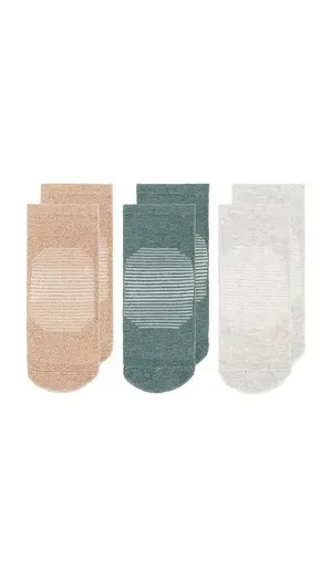 Calvin Klein 3-pack Recycled No Show Socks - Beige Assorted