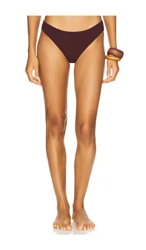 Ulla Johnson Dani Mid-Rise Bikini Bottom Cassis