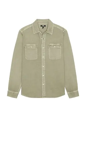 Paige Martin Shirt In Sage - Vintage Dried Lemongrass