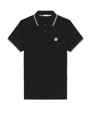 Moncler Short Sleeve Polo - Black
