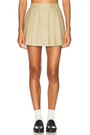 Moncler Twill Pleated Skirt - Sponge