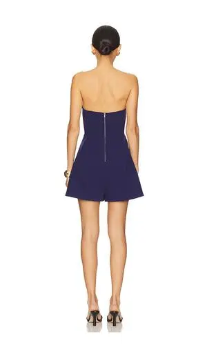 Bardot Karoline Strapless Playsuit - Navy
