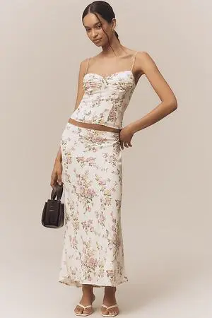 Women's Two-Piece Floral Midi Dress Sets