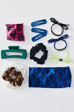 Free People Fresh Start Hair Clip Pack - Athlete Blue