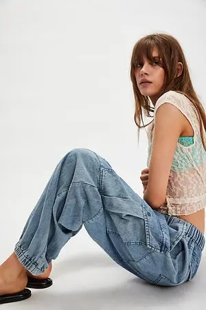ONETEASPOON Drawstring Flight Jeans