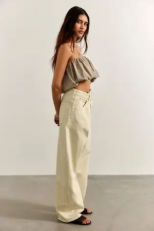 AGOLDE Vana Fold Jeans - Lemon Zest