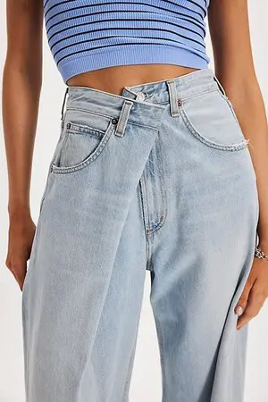 Women's Fold Over Jeans