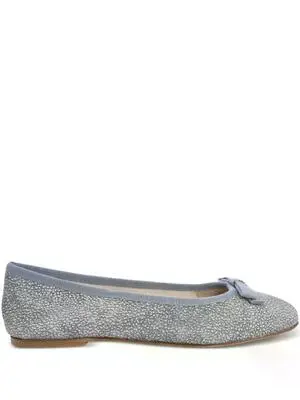 Casadei Bow-embellished Calf Leather Flats