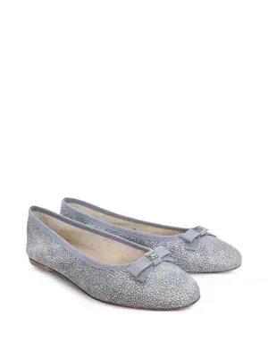 Casadei Bow-embellished Calf Leather Flats