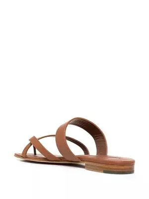 Manolo Blahnik Susa Crossover Strap Sandals - Brown