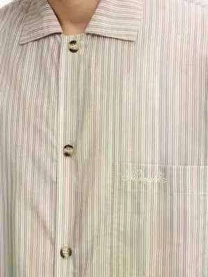 Nanushka Striped Logo-embroidered Shirt