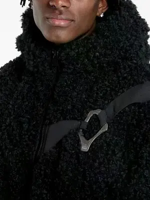 HELIOT EMIL Fleece Hooded Jacket With Buckle Detail