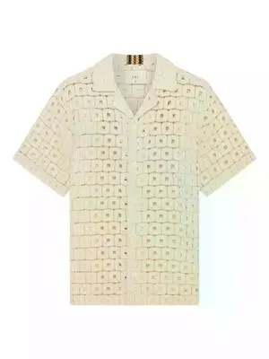CHE Crochet-pattern Short-sleeve Shirt